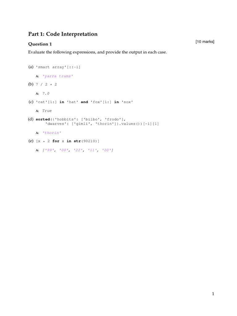 exam-2019s1-solution | Download Free PDF | String (Computer Science) | Computer Programming