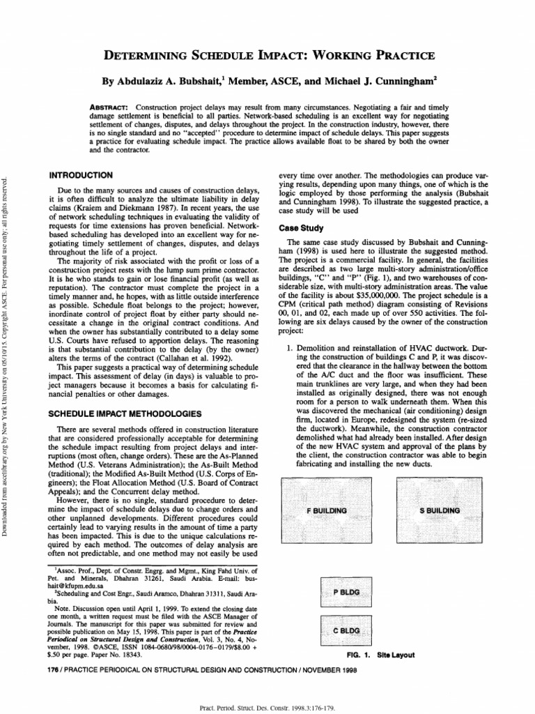 Determining Schedule Impact Working Practice | PDF | Duct (Flow ...