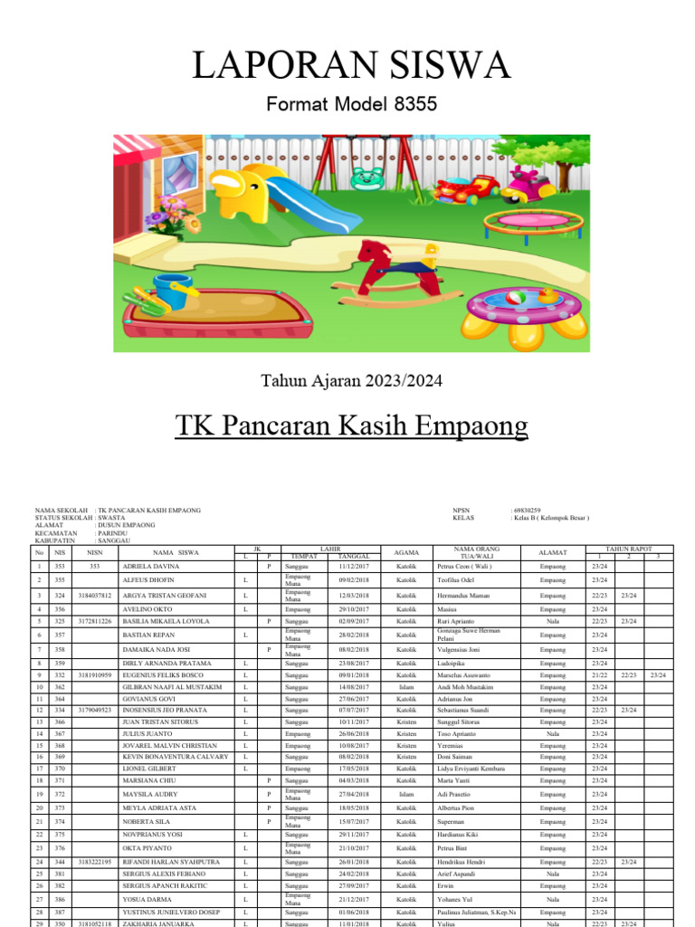 Format 8355 2023-2024 | PDF