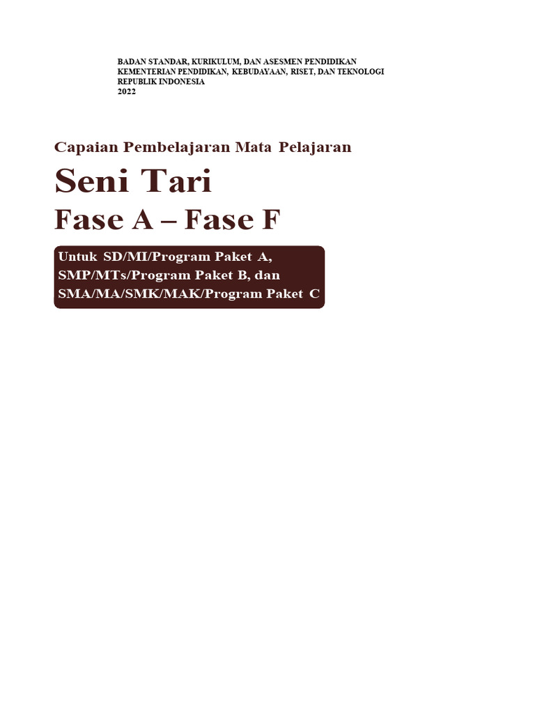 CP Seni Tari | PDF | Seni