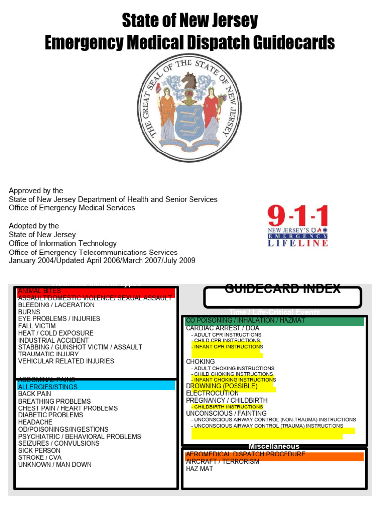 2009 em D Guide Cards | PDF | Cardiopulmonary Resuscitation | Burn