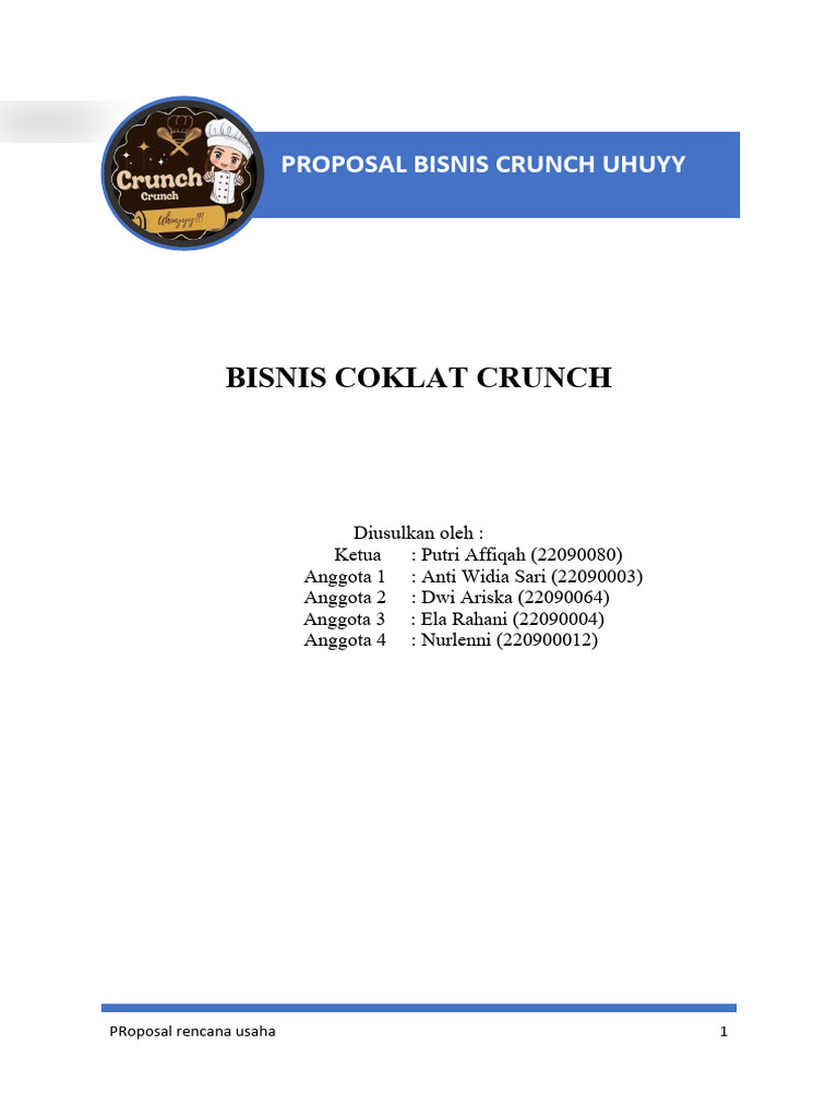 Template Proposal Business Plan | PDF | Bisnis