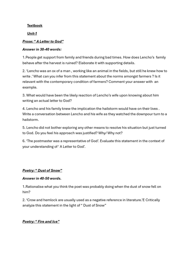 Revision Unit 1 | PDF