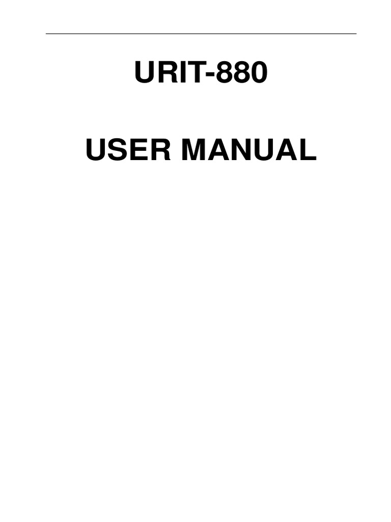 URIT-880 User Manual | PDF | Computer Keyboard | Mains Electricity