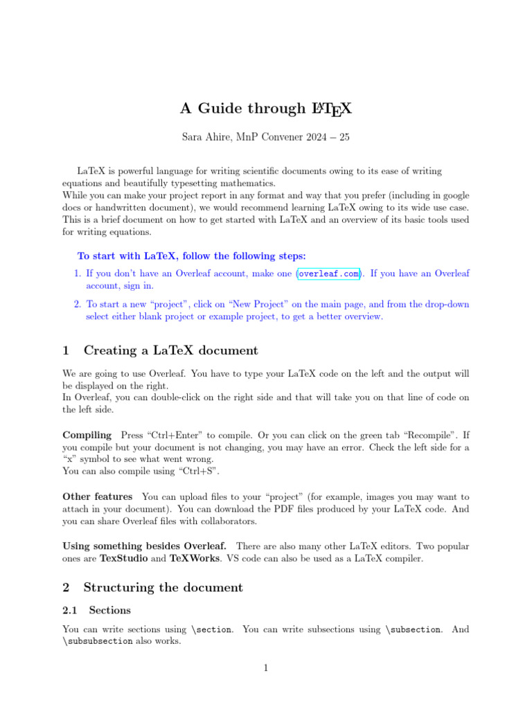 LaTeX Guidebook MNP | PDF | Mathematics | Text