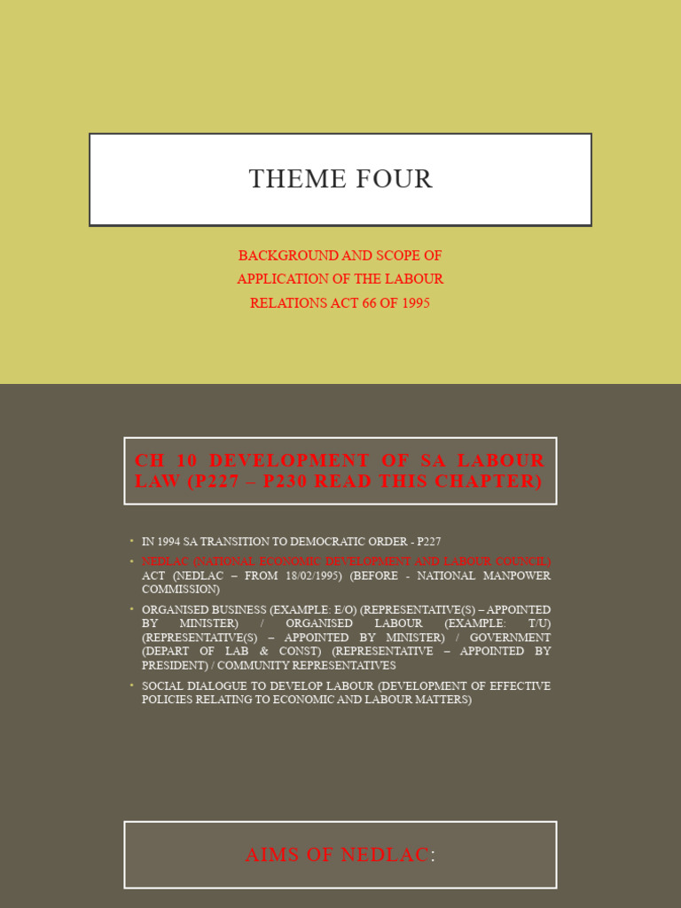 Theme Four The Scope and Application of The Lra 7 March 2023 | PDF ...