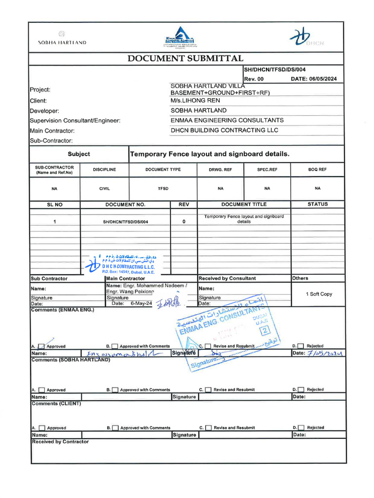4-Temporary Fence Layout and Signboard Details | PDF