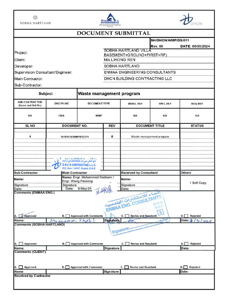 11-Waste Management Plan | PDF | Waste | Hazardous Waste