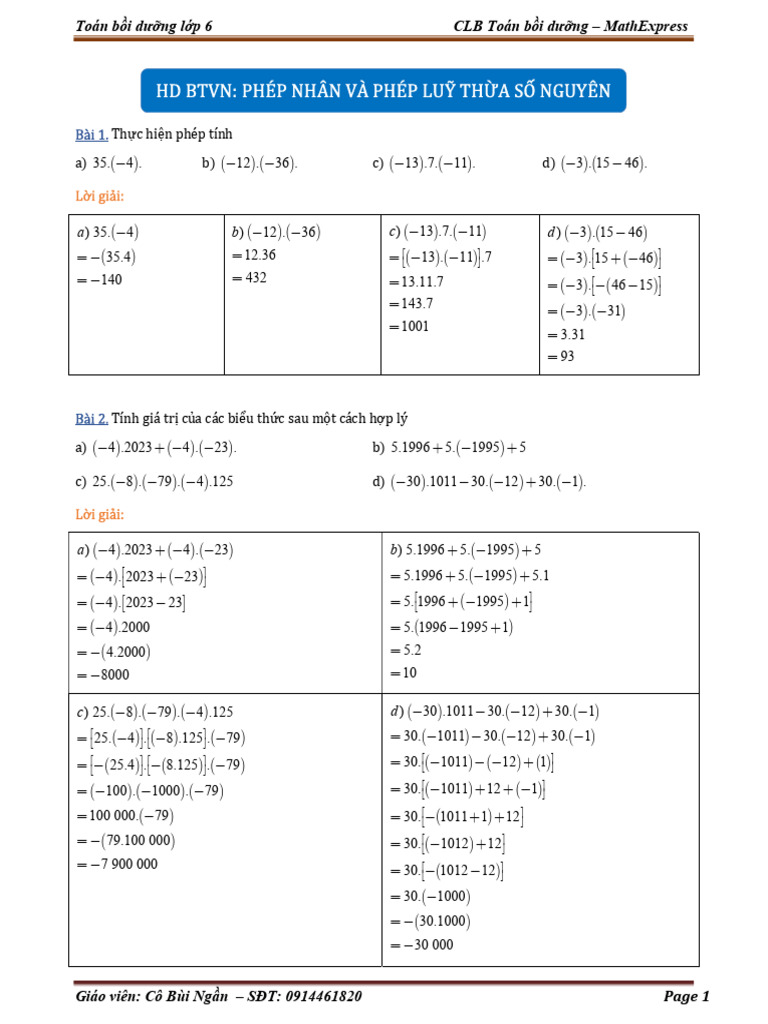 (6 zoom 3) HD BTVN Phép nhân và phép lũy thừa số nguyên.pdf1 | PDF