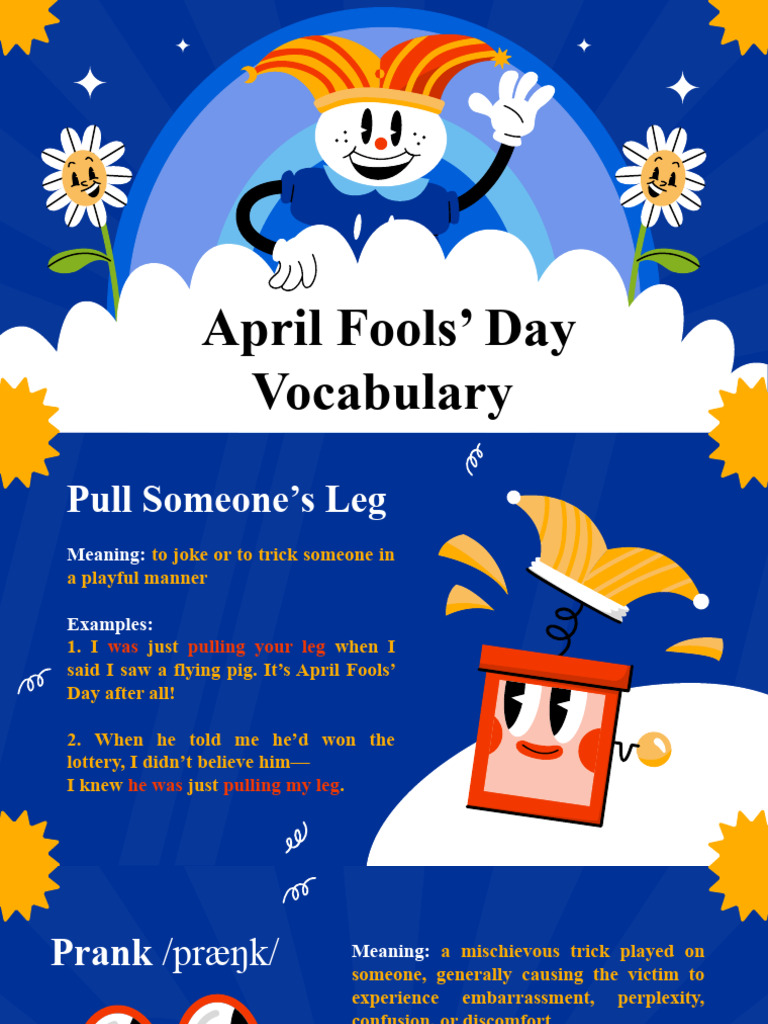 April Fools' Day Vocabulary Guide | PDF | Jokes