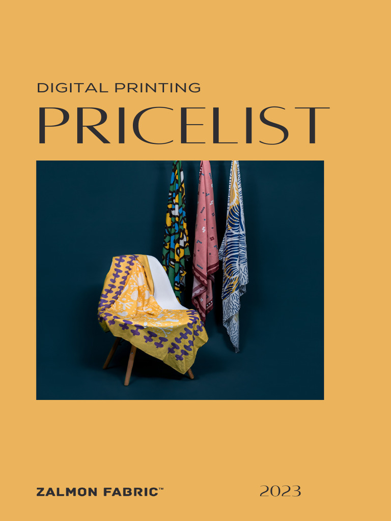 2023 Fabric Printing Price List | PDF | Rayon | Textiles