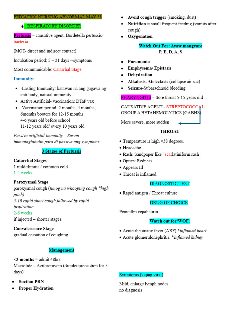 Pediatric Nursing | PDF | Congenital Heart Defect | Heart