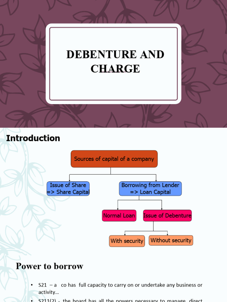 CHAPTER 11 Debenture & Charge | PDF | Security Interest | Debenture
