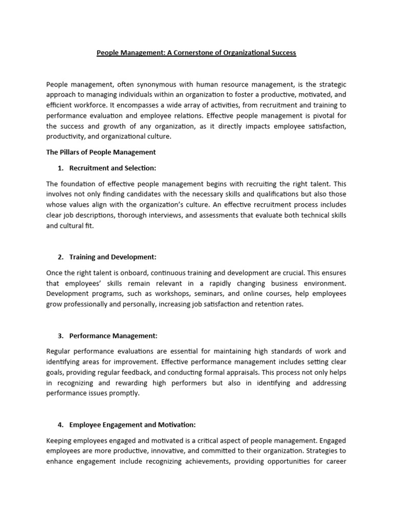 People Management | PDF | Performance Appraisal | Business Economics
