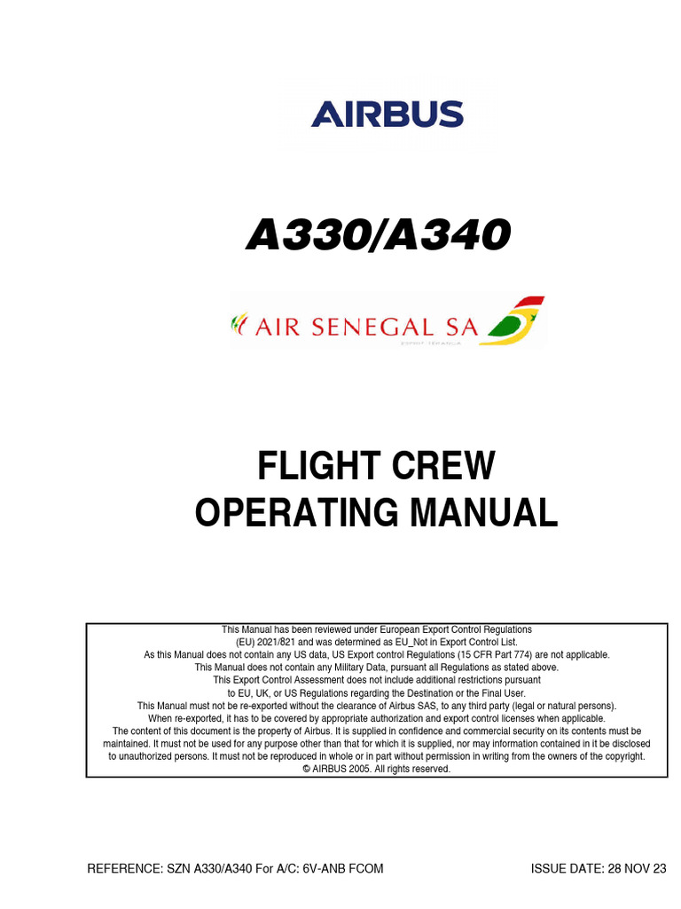Flight Crew Operating Manual | PDF | Aerospace | Aircraft