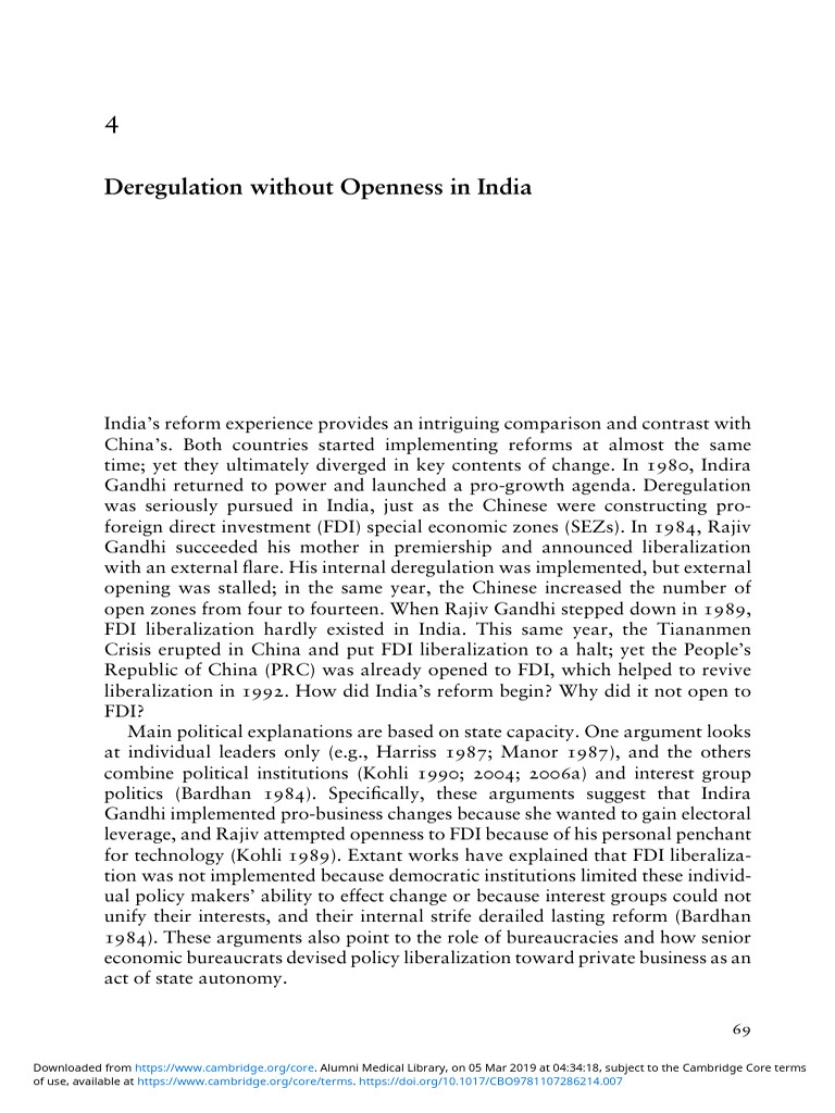 India's 1980s Deregulation Insights | PDF | Government Budget Balance ...