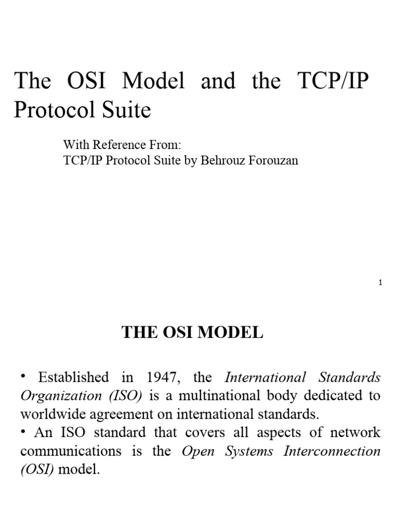 The OSI Model and the TCPIP Protocol Suite and Connecting Devices | Download Free PDF | Osi ...
