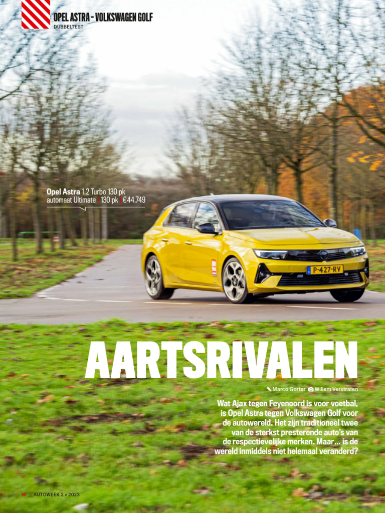 Opel Astra Vs Volkswagen Golf Dubbeltest | PDF