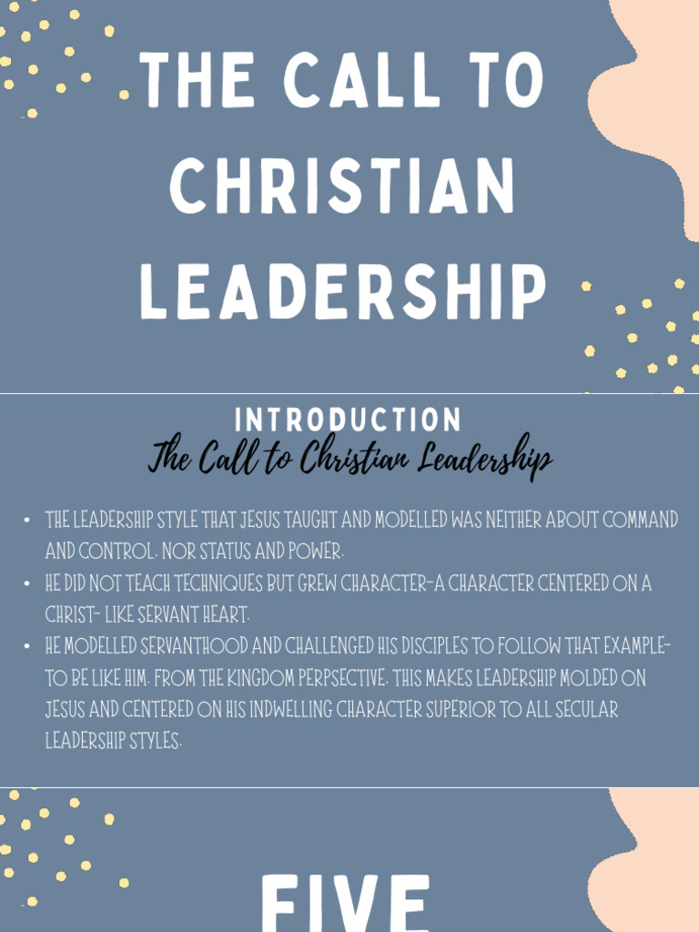 Christian Leadership Principles | PDF | Religion & Spirituality