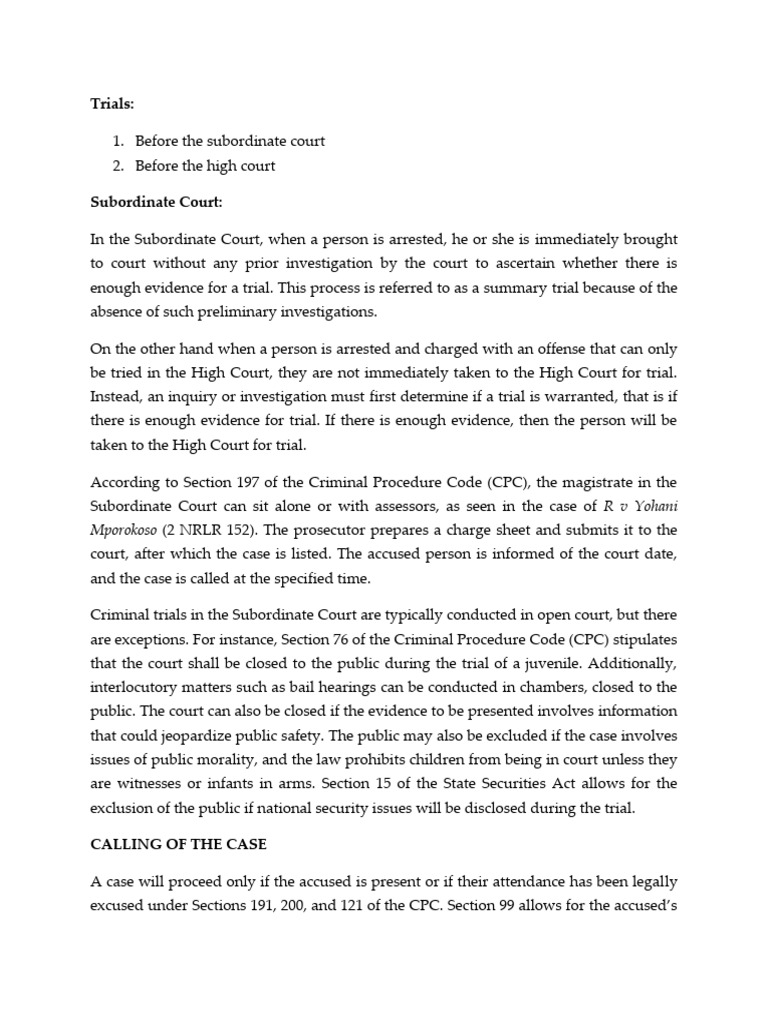 Topic 9 Trials | Download Free PDF | Witness | Plea