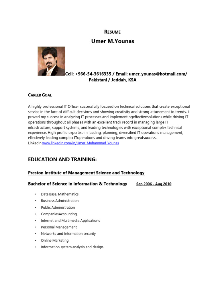 Umer Muhammad Younas (BS - IT) 2024 | PDF | Point Of Sale | Technical Support