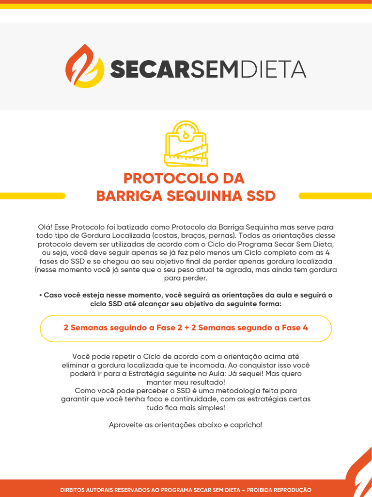 Protocolo Da Barriga Sequinha SSD | PDF | Alimentos | Gordura