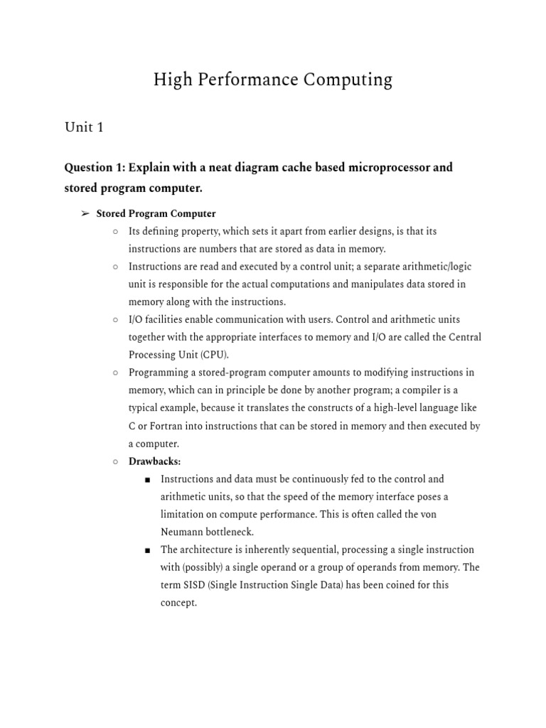 HPC Notes | Download Free PDF | Central Processing Unit | Parallel ...