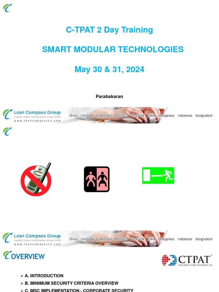 SMARTMODULAR-C-TPAT 2D Implementation Training (Mar 29, 2024) | PDF | Computer Security | Security