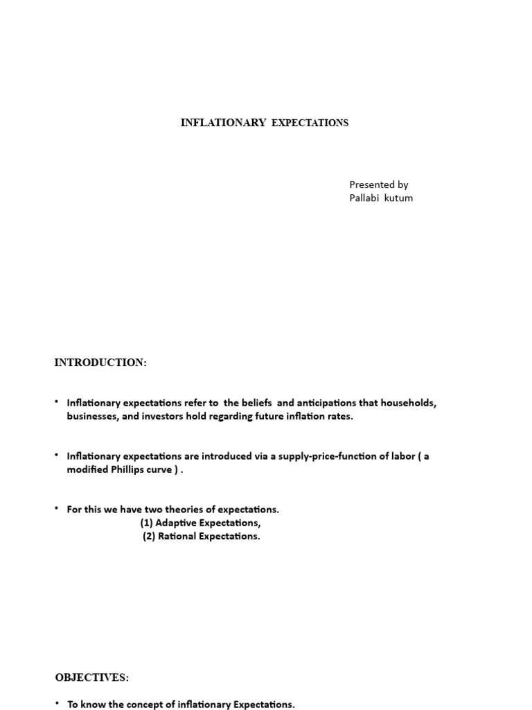 Inflation Expectations Explained | PDF | Phillips Curve | Rational ...