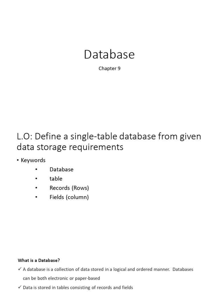 Database Pdf Databases Table Database