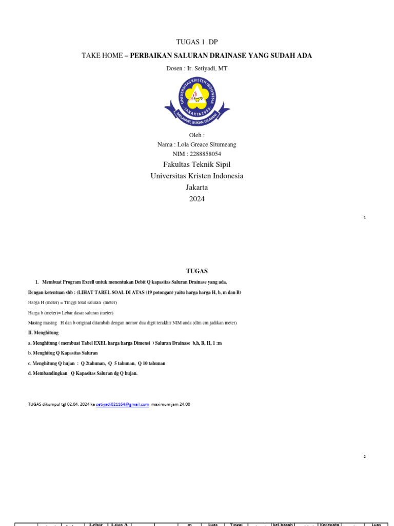 Perancangan Drainase | PDF | Metode & Bahan Ajar