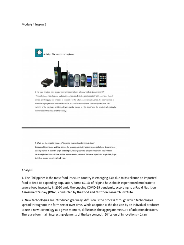 Module 4 lesson-WPS Office | PDF | Innovation | Food Security