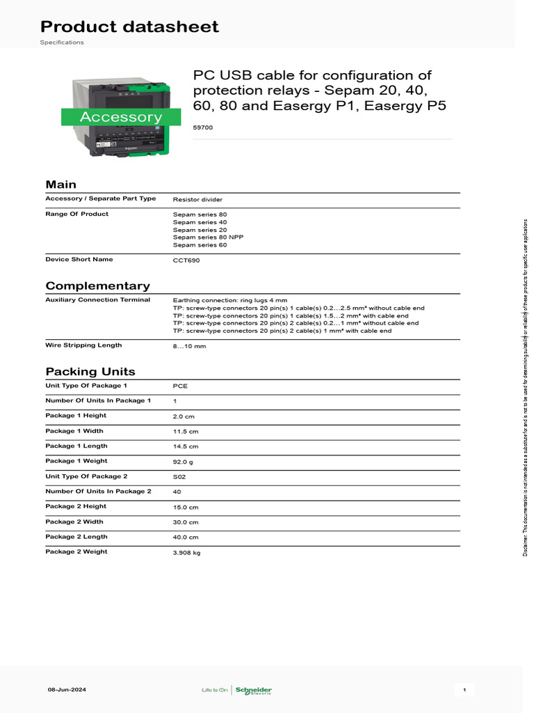 Schneider Electric - PowerLogic-P5 - 59700 | PDF | Electrical Connector ...