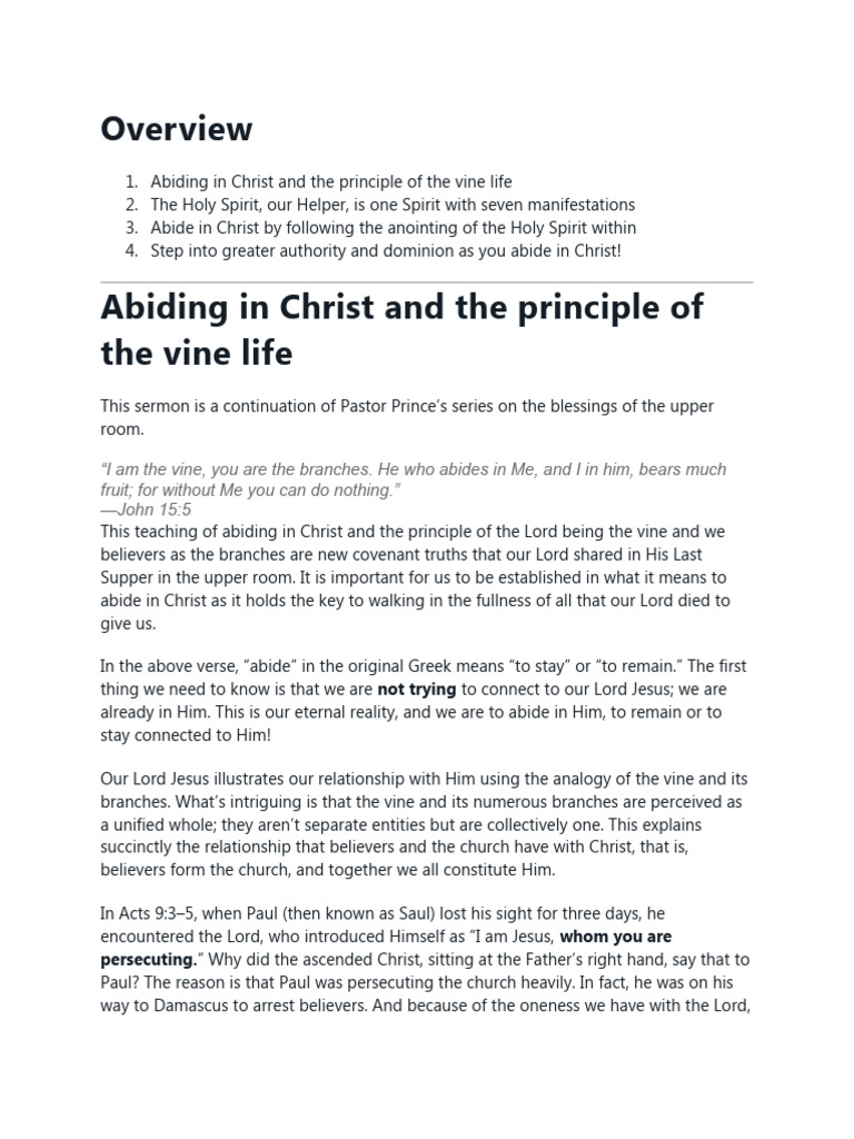 Follow The Anointing Within Full SermonJoseph Prince | PDF | Jesus ...