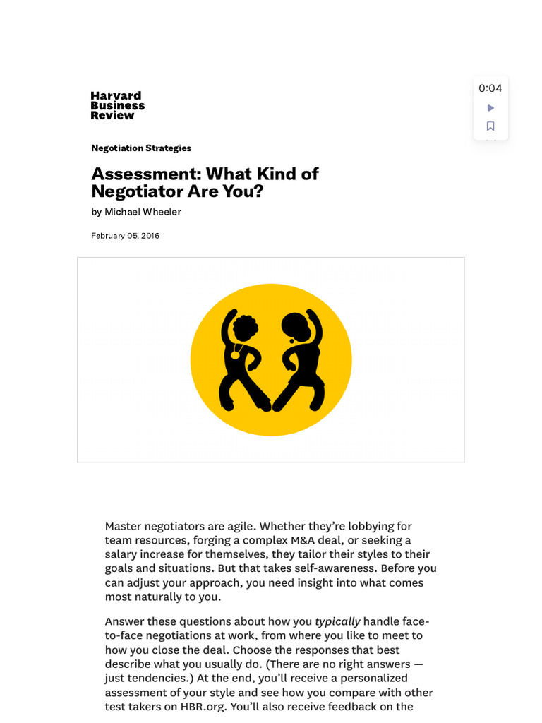 Negotiation Style Assessment Tool | PDF | Negotiation | Psychological Concepts