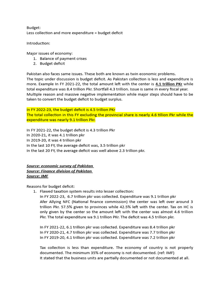 Budget New | PDF | Government Budget Balance | Deficit Spending