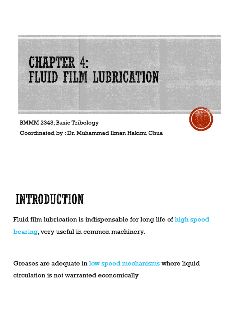 CHAPTER 4 - Boundary Lubrication and Hydro Lubricant | PDF | Lubricant | Wear