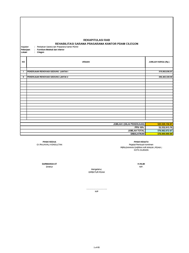 01.RAB EE FURNITURE DAN INTERIOR Oke | PDF
