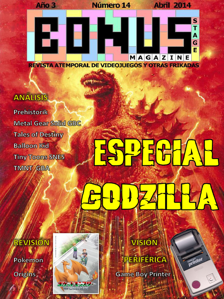 Bonus Stage Magazine 14 Especial-Godzilla | PDF | Juegos y actividades