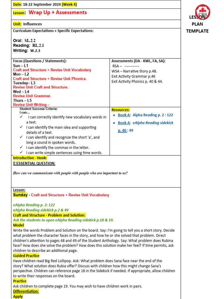 Language - Week 4 | PDF | Phonics | Behavior Modification Language - Week 4 | PDF | Phonics | Behavior Modification