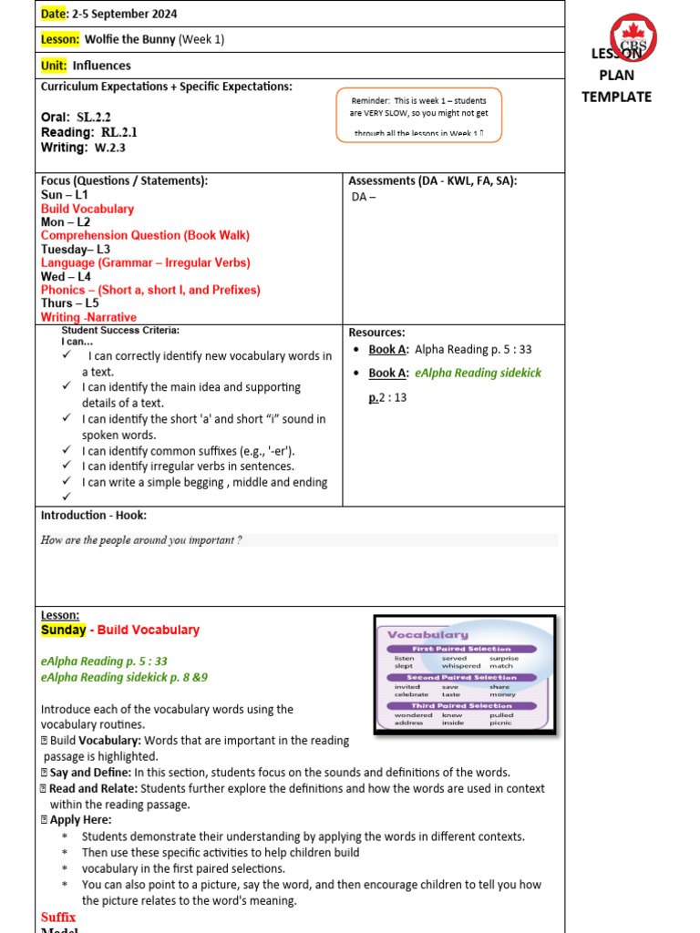 Language - Week 1 | PDF | Word | Vocabulary