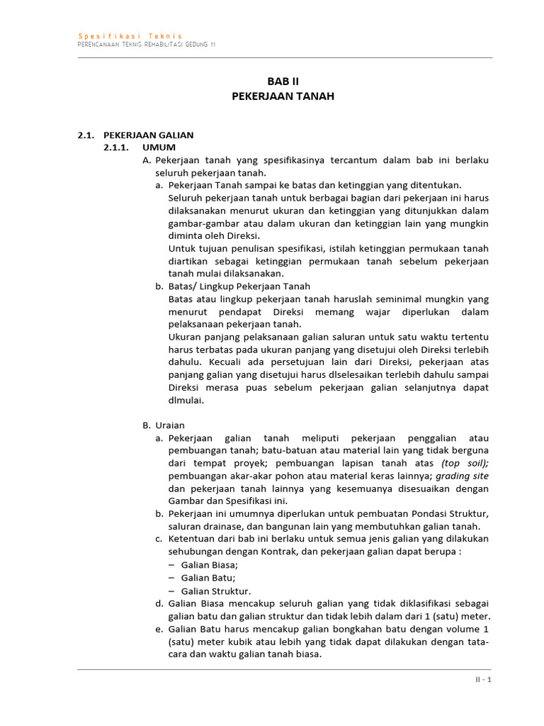 Bab 2 Pekerjaan Tanah-Edit | PDF
