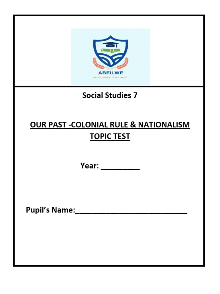 Our Past Topic Test With Permissions | PDF | Africa