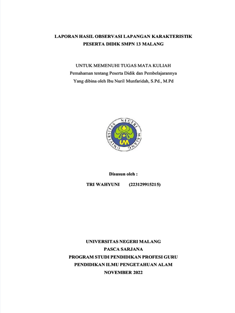 Contoh Laporan-Hasil-Observasi-Lapangan-Karakteristik-Peserta-Didik ...
