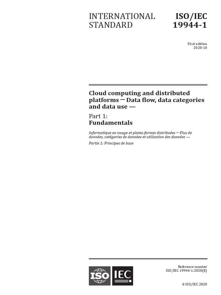 ISO - IEC - 19944-1 - 2020 Cloud Data Flow | PDF | Cloud Computing ...