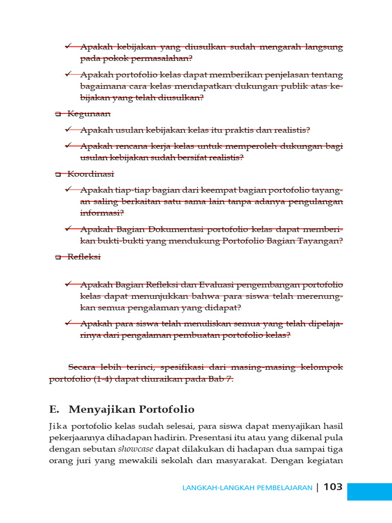 PBK Langkah 5 Menyajikan Portofolio | PDF | Karier & Perkembangan | Ilmu Sosial