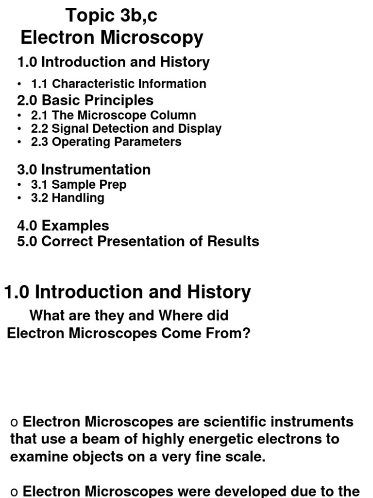 Topic3B SEM Total | Download Free PDF | Microscope | Electron Microscope