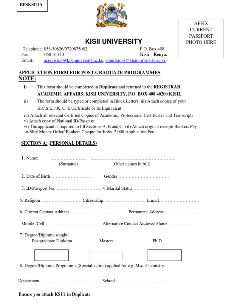 Postgraduate Application Forms | PDF | Diploma | Academic Degree