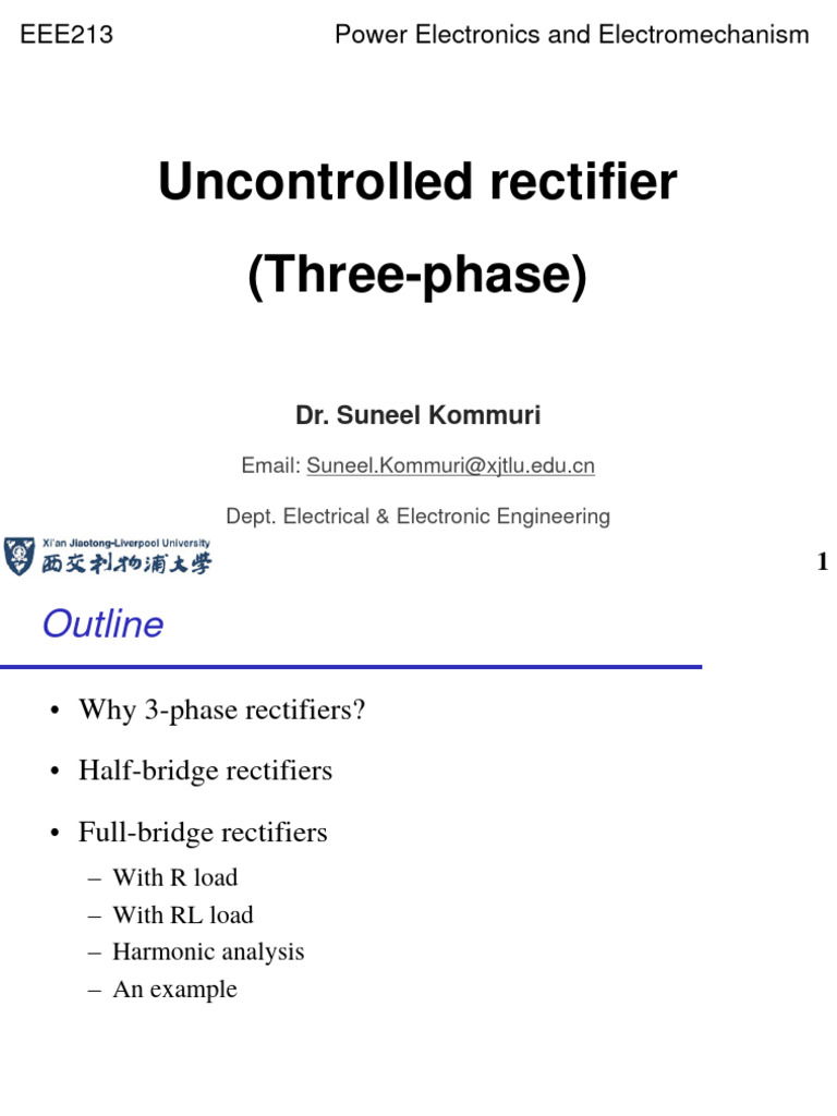 Week3_Lecture3_Uncontrolled rectifier 2_3Phase | PDF | Rectifier | Power Electronics