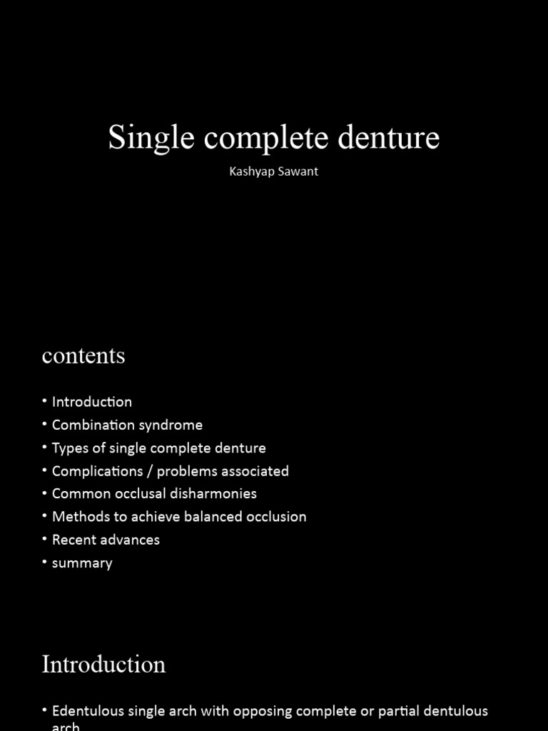 Single Complete Denture | PDF | Dentures | Dental Anatomy